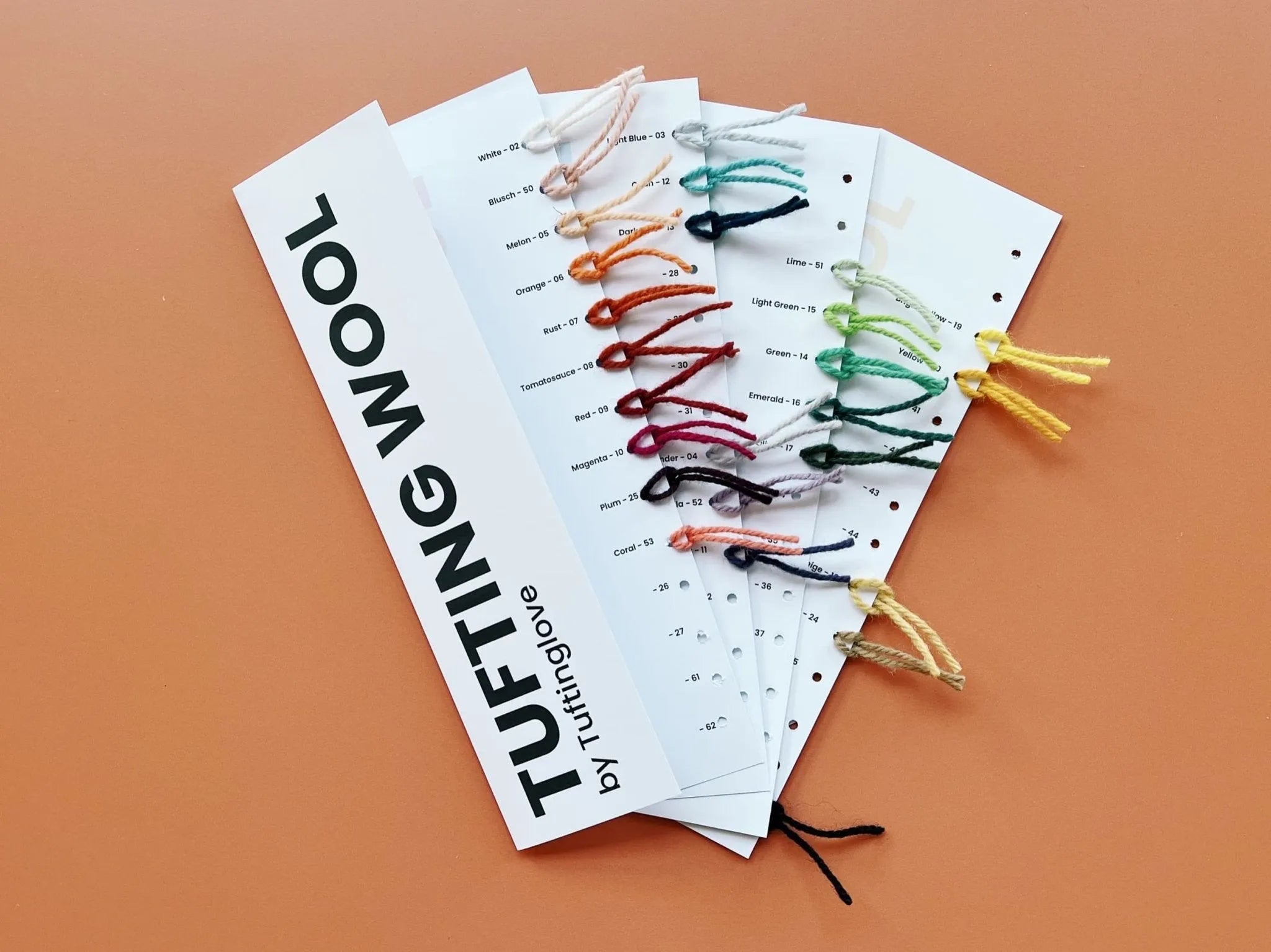 Samplecard Tufting Wool – Tuftinglove